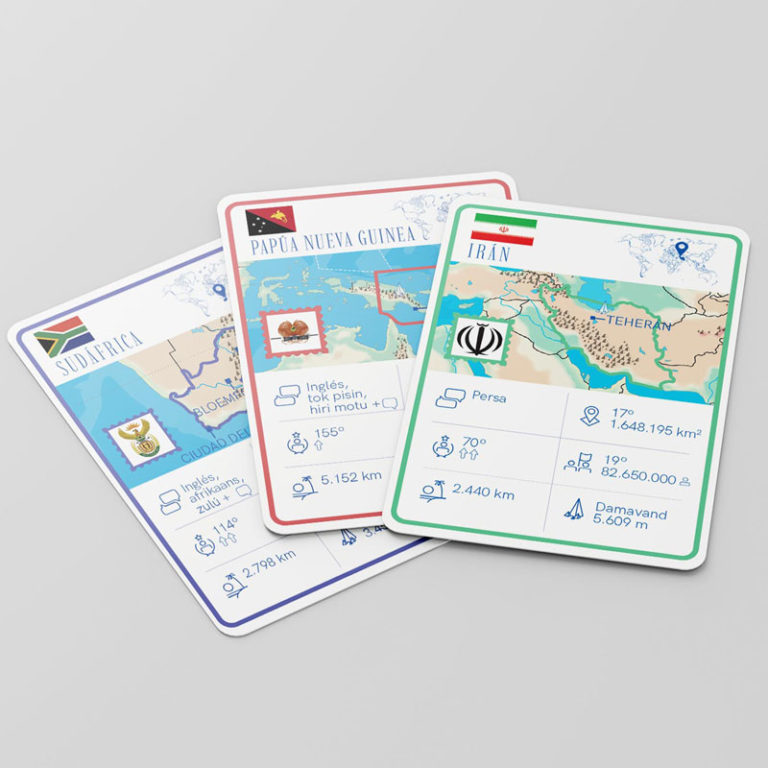 Geocartas World geography game 195 countries - Pinta y Pinto